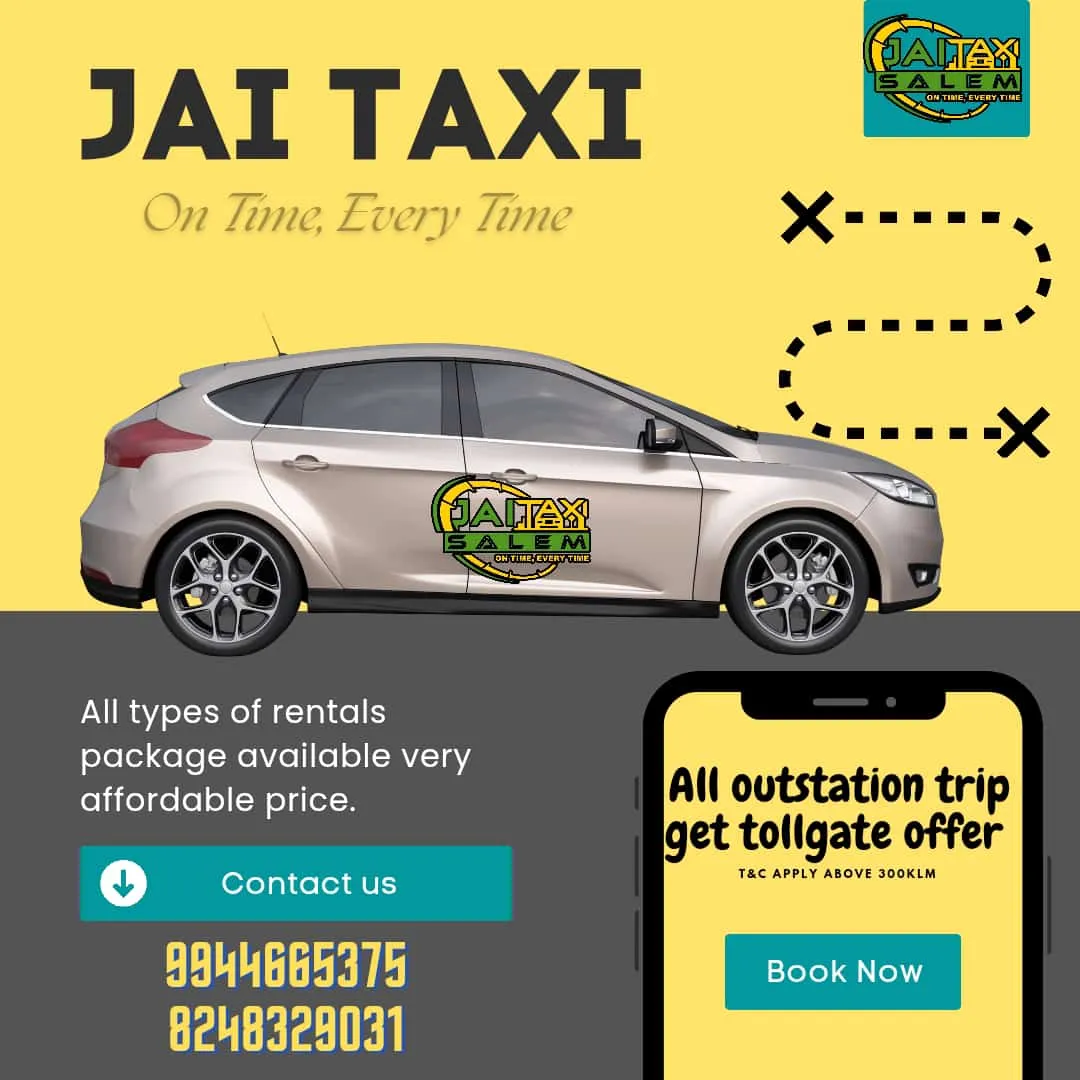 Jai Taxi Salem - Best Taxi Service in Salem | Call Taxi & Outstation Packages