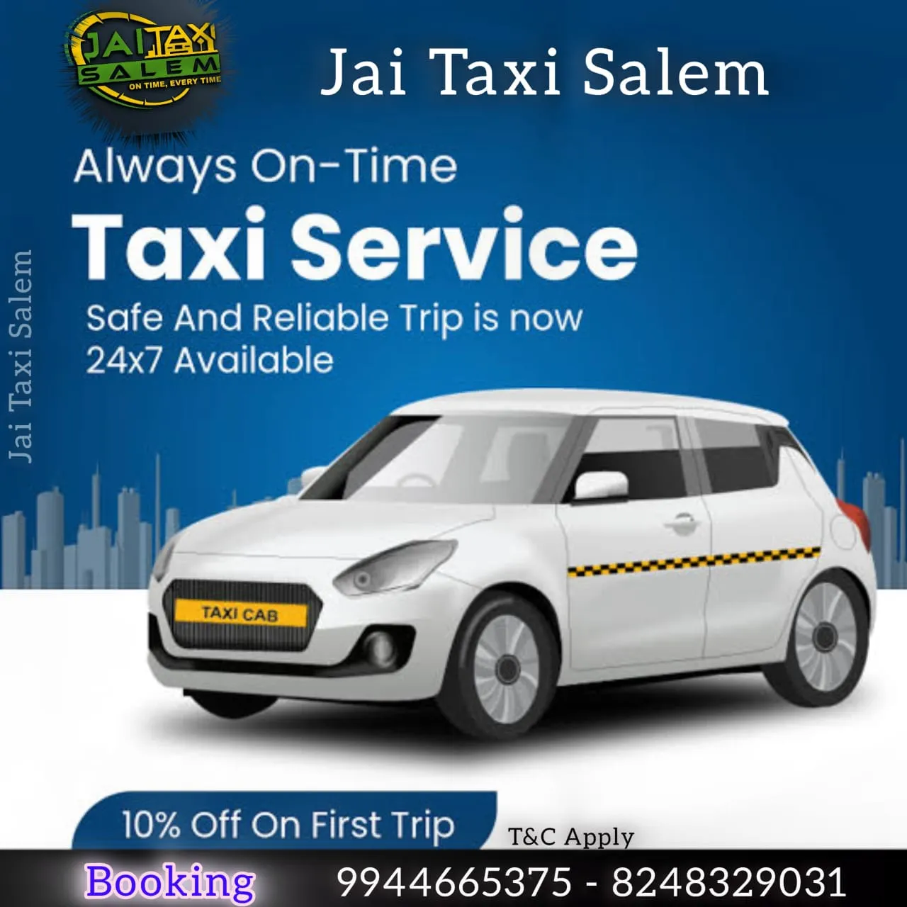 Jai Taxi Salem - Best Taxi Service in Salem | Call Taxi & Outstation Packages